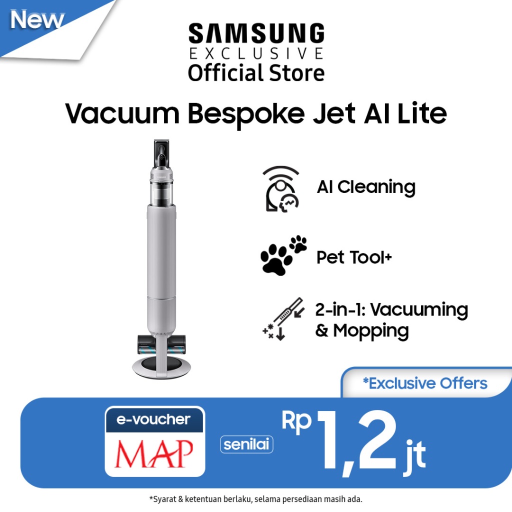 Jual Samsung BESPOKE AI Vacuum Jet VS80F28DPP/SE | Vacuum Cleaner Stick ...