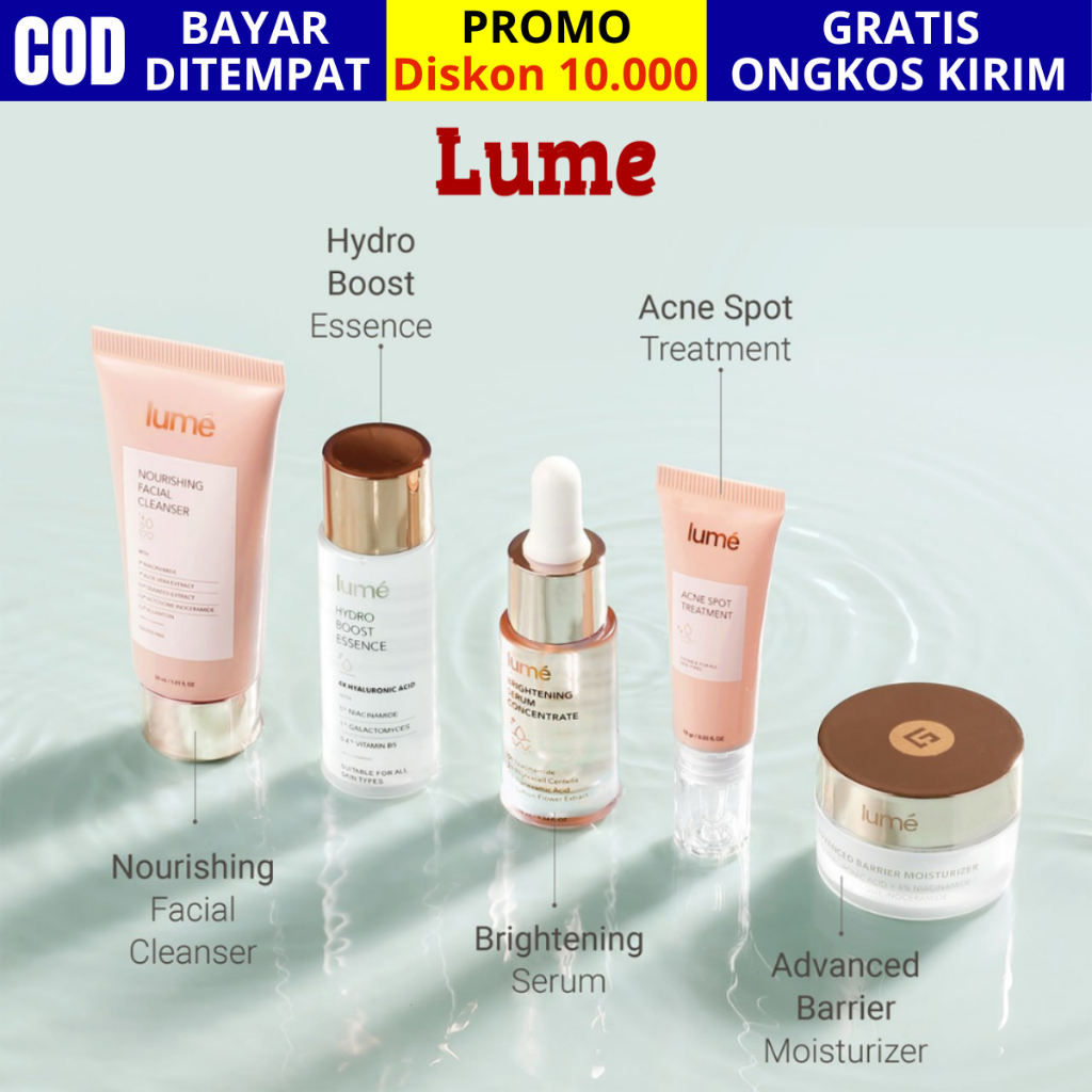 Jual LUME Skincare Nourishing Facial Cleanser Hydro Boost Essence ...