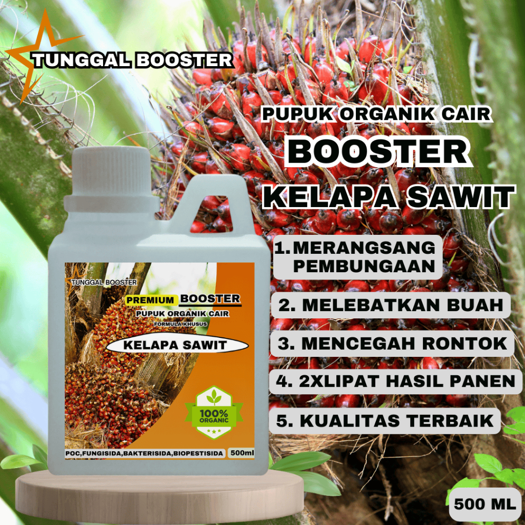 Jual Pupuk Organik Cair Tanaman Kelapa Sawit Premium 500ml-Booster Pelebat dan Perangsang Kelapa ...