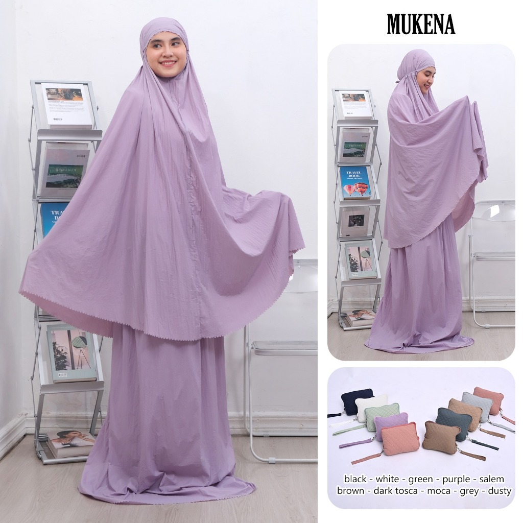 Jual Mukena Travelling Polos Premium bahan Solite | Shopee Indonesia