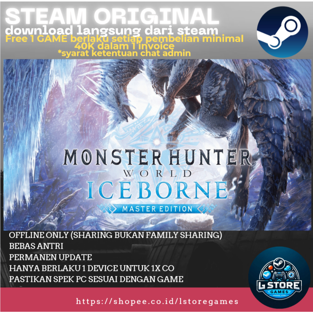 Jual Monster Hunter World Iceborne Master Edition PC Sharing Original S T E A M Offline | Shopee ...