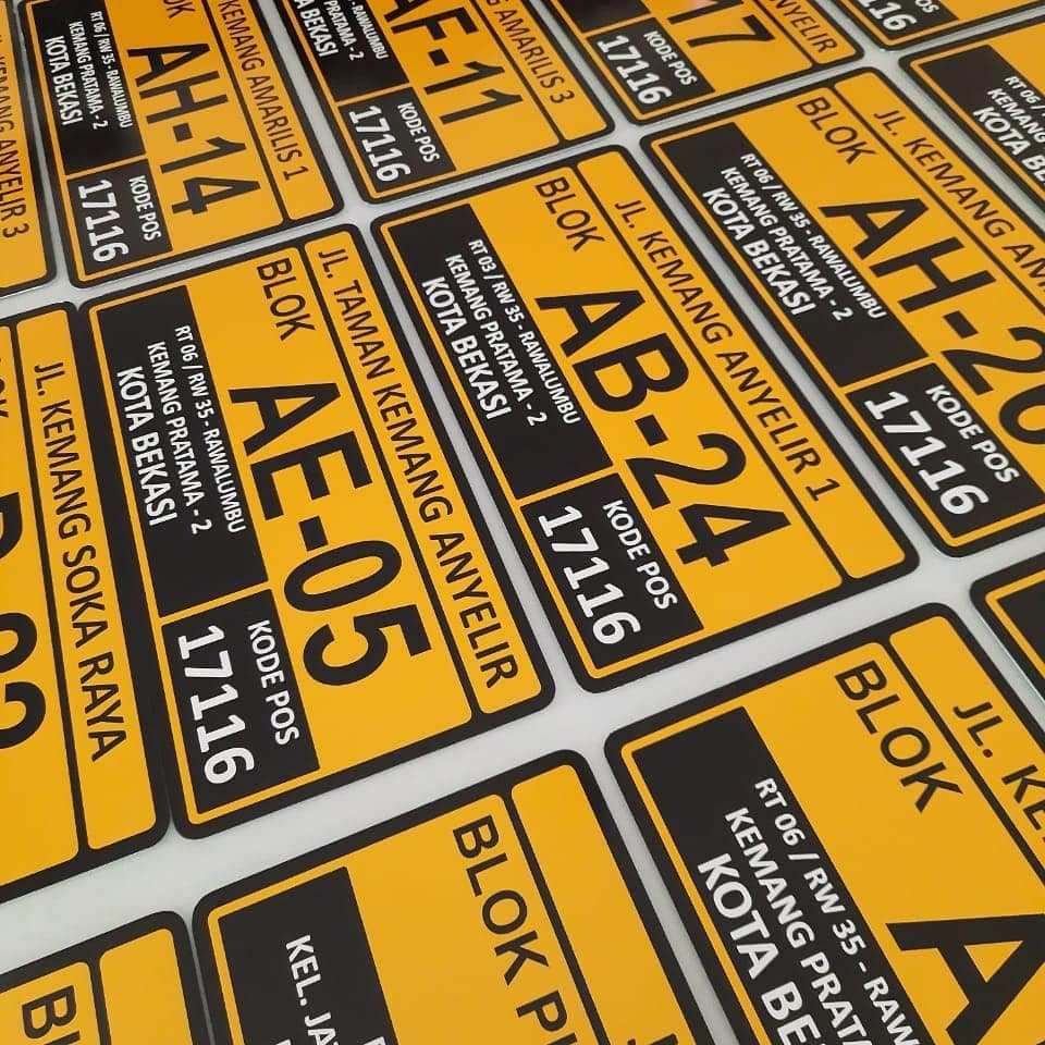 Jual RAMBU SIGN NOMOR RUMAH SATU KOMPLEK PERUMAHAN 30x15 Papan Tanda ...