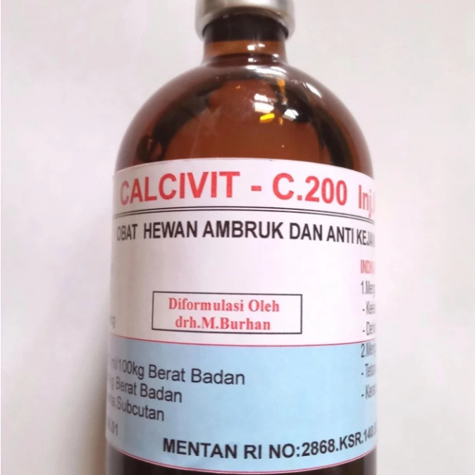 Jual CALCIVIT - C.200 Inj Meyer 100ML - Obat hewan ambruk yang ...