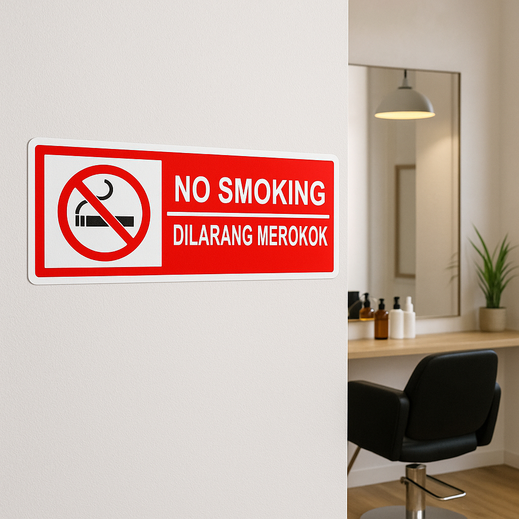 Jual Sign/ Rambu Dilarang Merokok (Area Bebas Asap Rokok) Bahan ACP 3mm ...