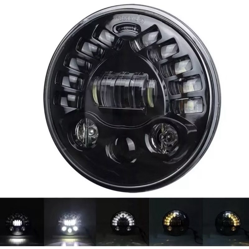 Jual Lampu Utama COBRA DOT SAE Mobil Motor Daimaker bulat 7inc 19 LED 5 ...