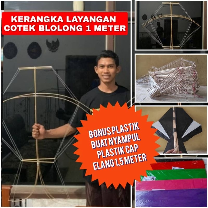 Jual Kerangka layangan Cotek Blolong semi knockdown virall | Shopee ...