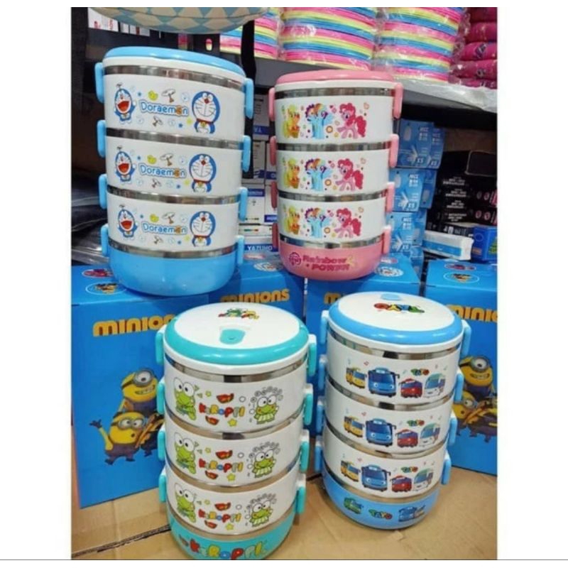 Jual Rantang Susun Karakter / Lunch Box Set / Tempat Peyimpanan Makanan ...