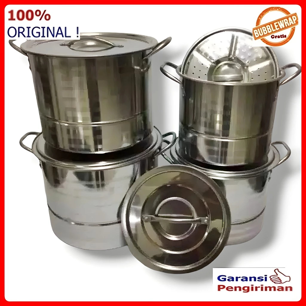 Jual Panci Stainless Tinggi Plus Steamer Panci Liwet Nasi Dandang Kukus ...