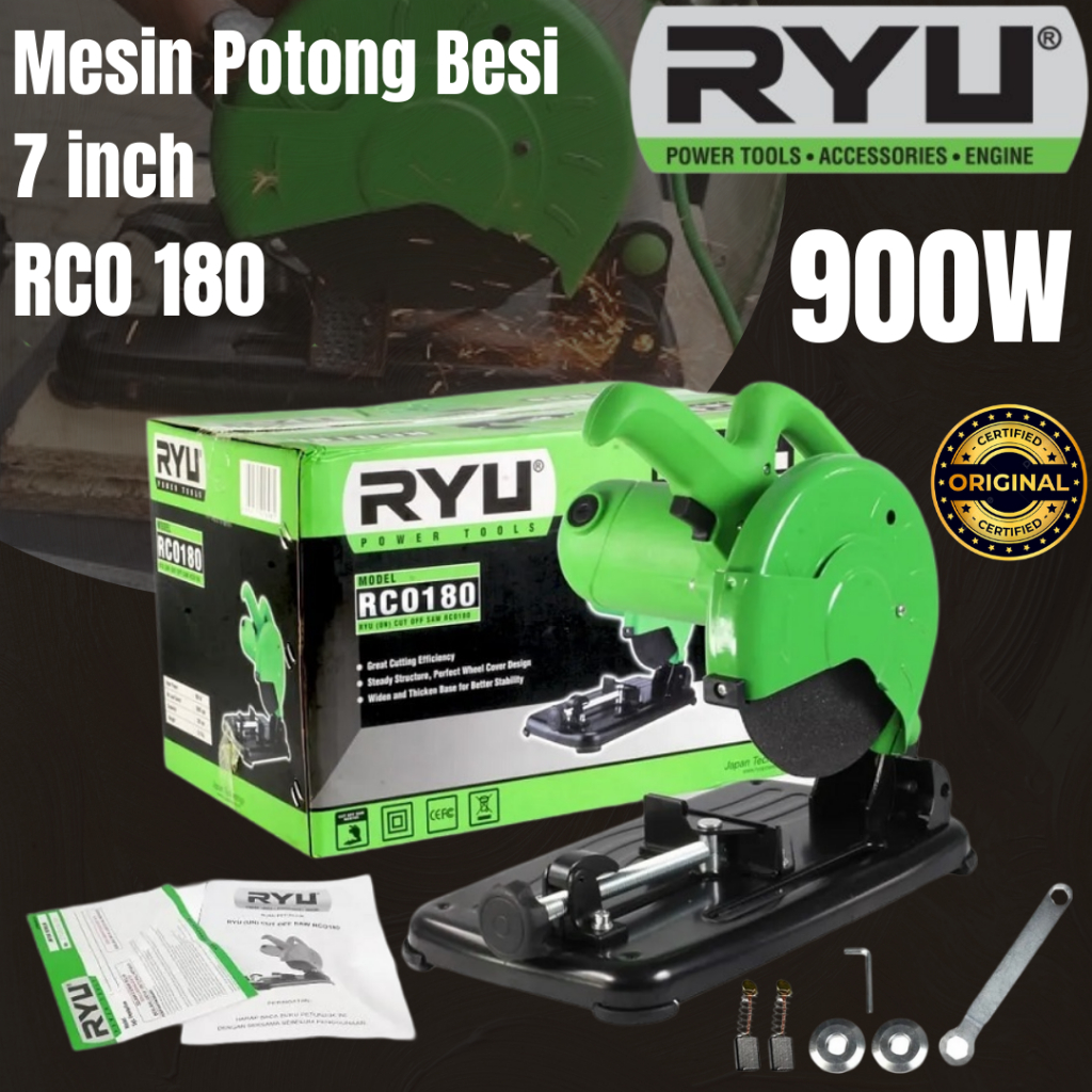 Jual RYU Mesin Potong Besi RCO 180 Cutting Off 7 inch 900 watt Mesin ...