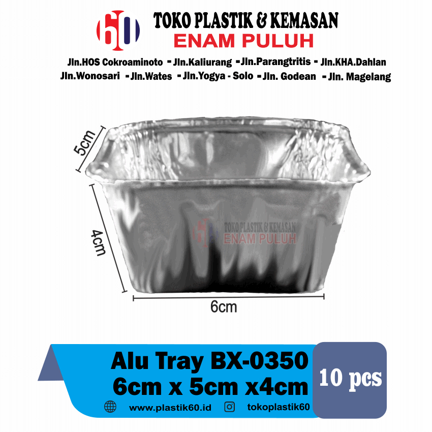 Jual Alu tray BX / Alu Tray OX / ATS 100 Aluminium foil kotak oven panggang/hemat berkualitas ...