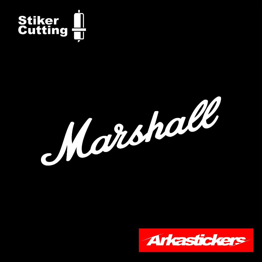 Jual Cutting Sticker MARSHALL untuk Motor Mobil Helm dll bisa menyala ...