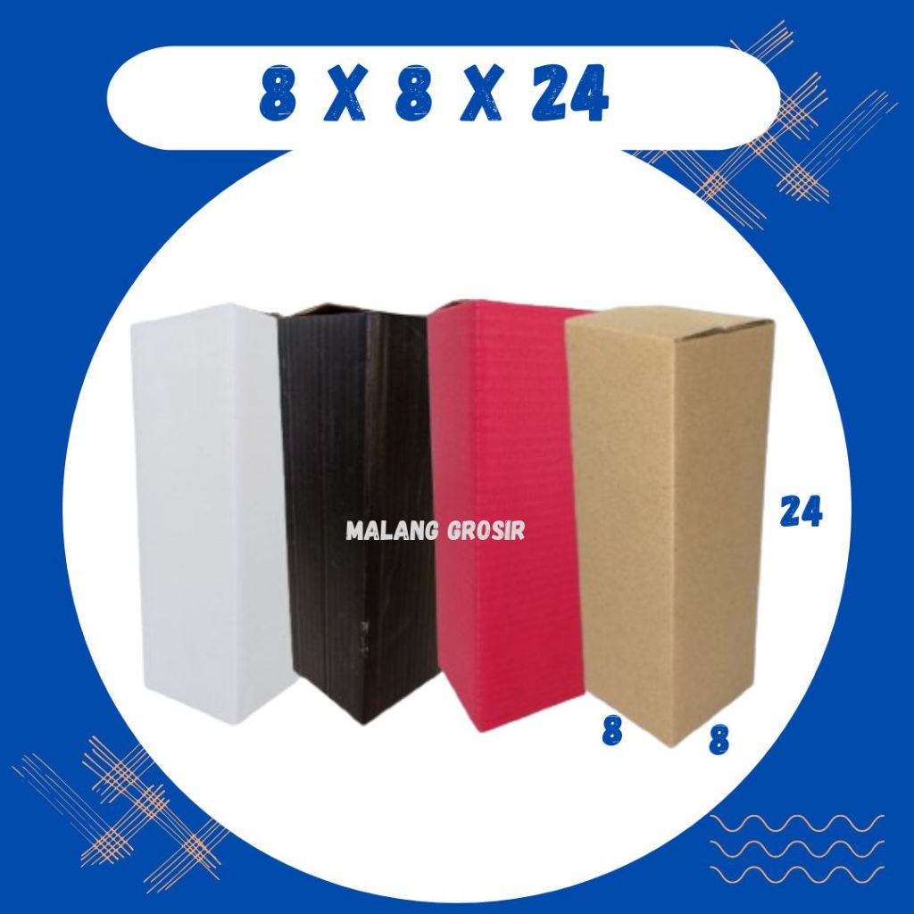 Jual Karton 8x8x24 Kardus A1 Packing Dus Kotak Kemasan Box Aksesoris ...