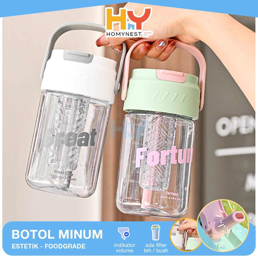 Jual HOMYNEST Botol Air Minum Botol Bening Tumbler Infused Water Tempat Minum 600 ml dan 800 ml ...