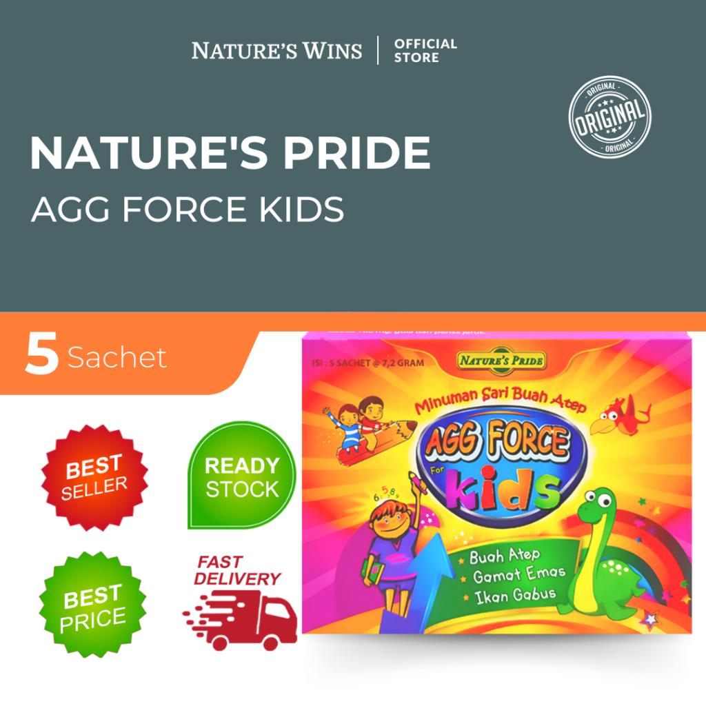 Jual NATURE'S PRIDE AGG FORCE UNTUK KIDS BUAH ATEP & GAMAT EMAS 1 BOX ...