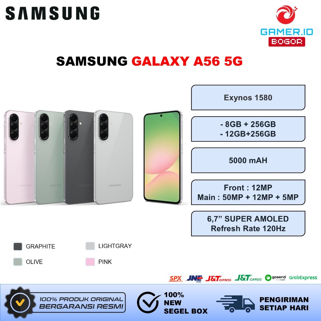 Jual SAMSUNG GALAXY A56 5G 8GB+256GB / 12GB+256GB GRAPHITE / LIGHTGRAY ...
