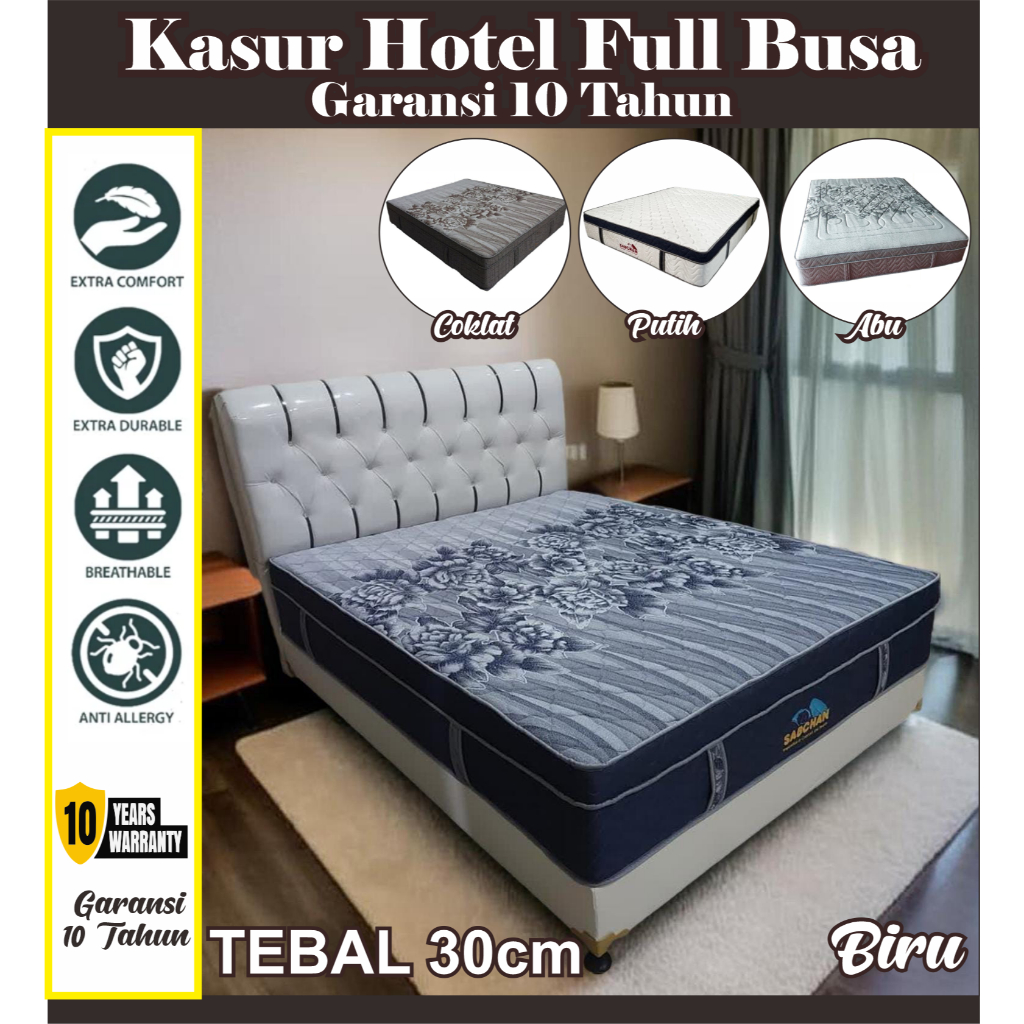Jual Kasur Hotel Busa Dengan Cover Knitted Quilt Tebal 30cm / Kasur ...