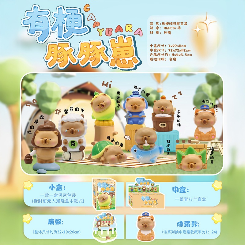 Jual Capybara Sleep Food Blind Box Figure / capybara figure | Shopee ...