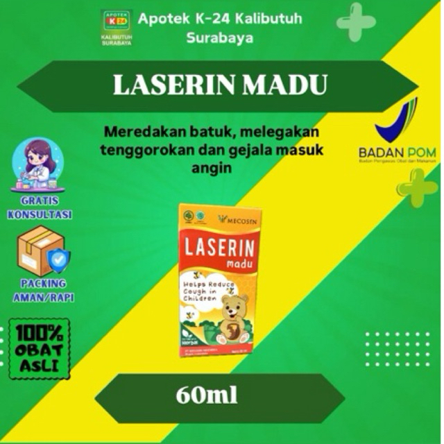 Jual Laserin Madu kemasan botol 60ml | Shopee Indonesia