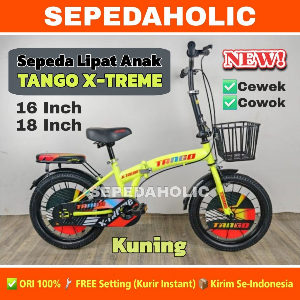Jual Sepeda Lipat Anak TANGO XTREME X-TREME Ukuran 16 18 Inch Usia 4-8 ...