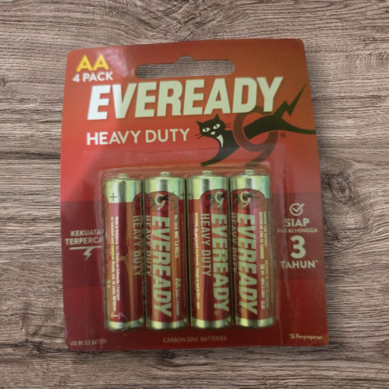 Jual BATERAI EVEREADY AA HEAVY DUTY A2 AA ASLI ISI 4 ORIGINAL | Shopee ...