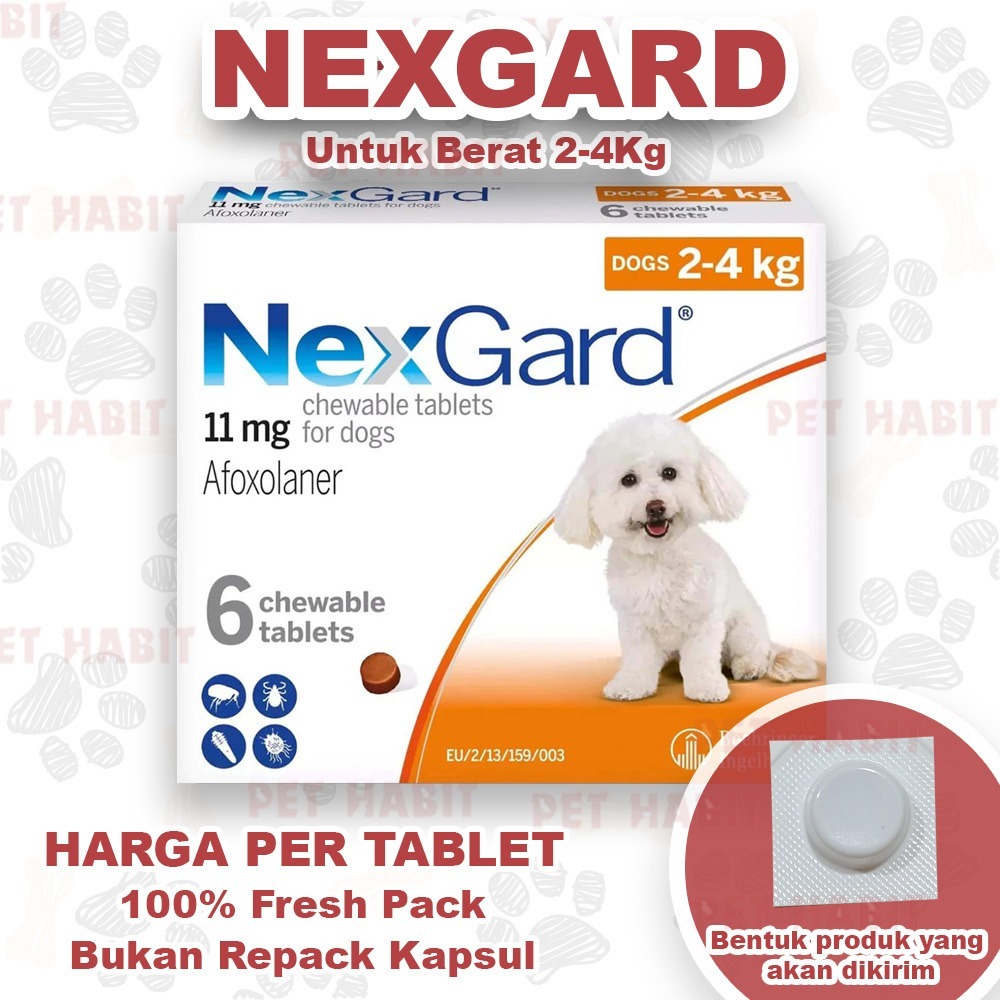 Jual NexGard Dog (S) Small 2-4 KG Obat Kutu Anjing Demodex dan Scabies | Shopee Indonesia