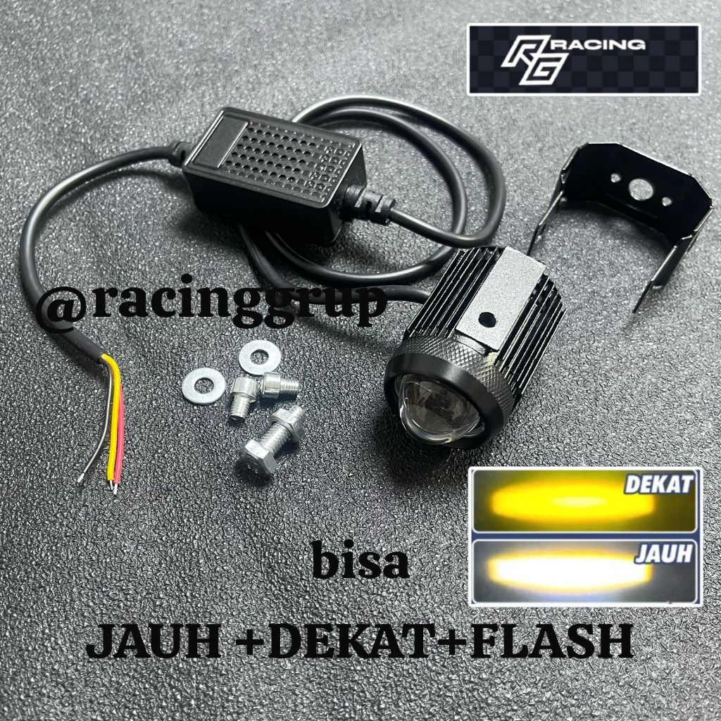 Jual Lampu tembak d2 Laser LED mini plus kipas pendingin 2warna High ...