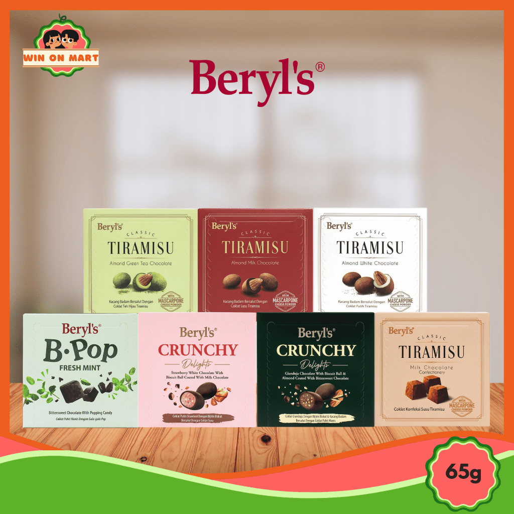 Jual Coklat | Beryl's Classic Tiramisu Chocolate 65g | Green tea | Milk ...