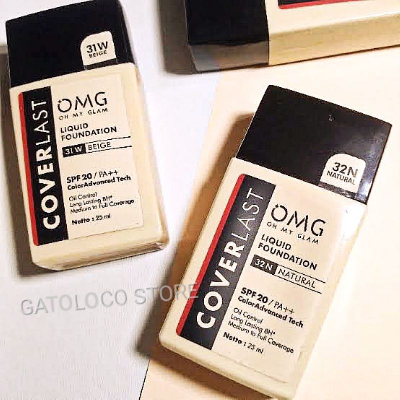 Jual OMG Oh My Glam Coverlast Liquid Foundation SPF20 PA++ Alas Bedak ...