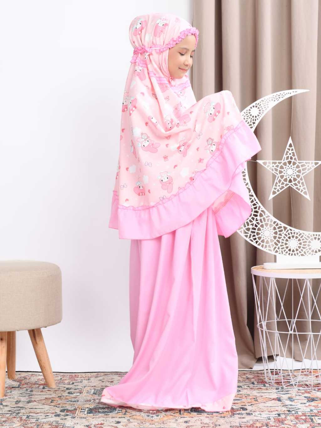 Jual Mukena Anak Mukena Anak MELODY ANGEL PINK Perempuan (Tas Sejadah ...