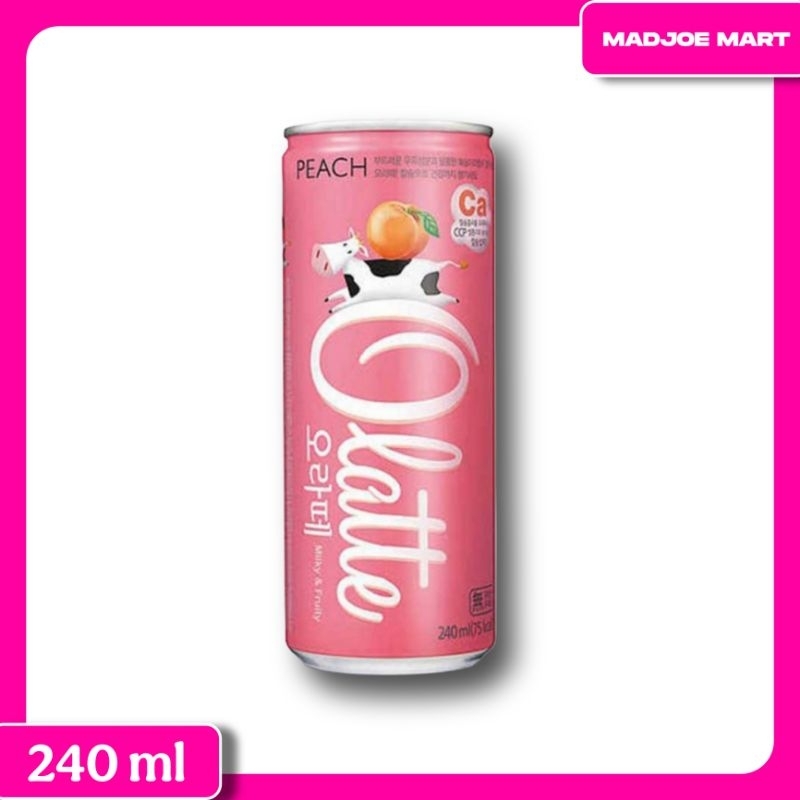 Jual Ollate Minuman Susu Rasa Persik Kaleng 240 ml | Shopee Indonesia