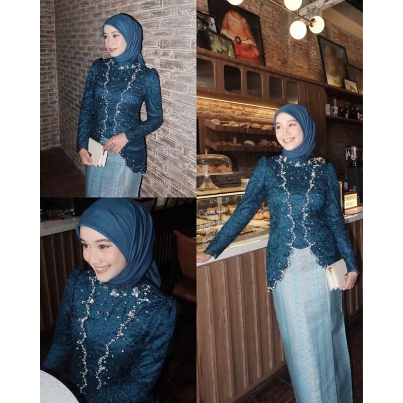 Jual (Akita-HANYA KYLA TUNIK) Kebaya Wanita Lace berfuring Baju Formal Kondangan, Lamaran Wisuda ...