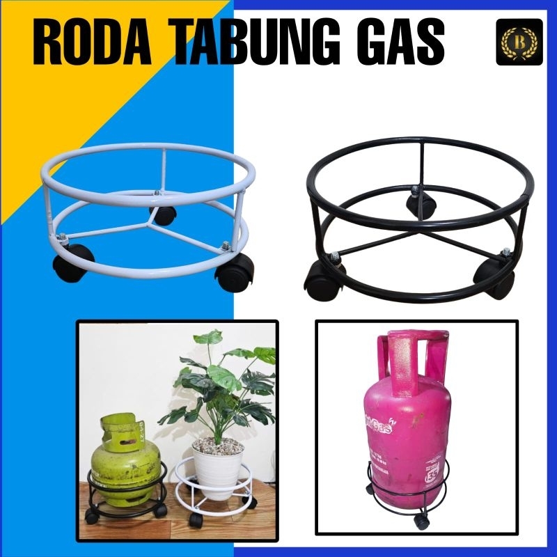 Jual Rak tabung gas alas roda tabung gas alas roda galon besi rak pot ...