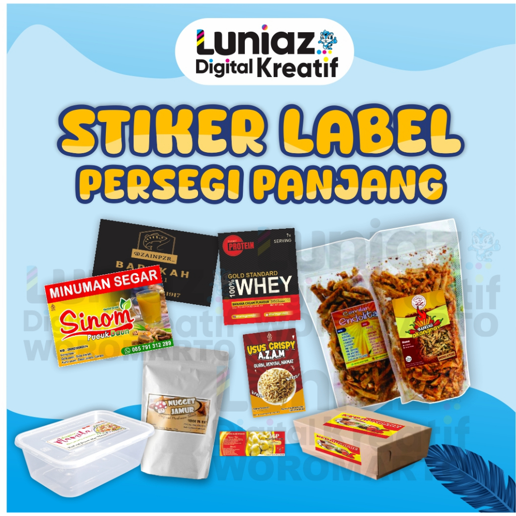 Jual CETAK STIKER LABEL KEMASAN PERSEGI PANJANG | LOGO | CETAK STIKER ...