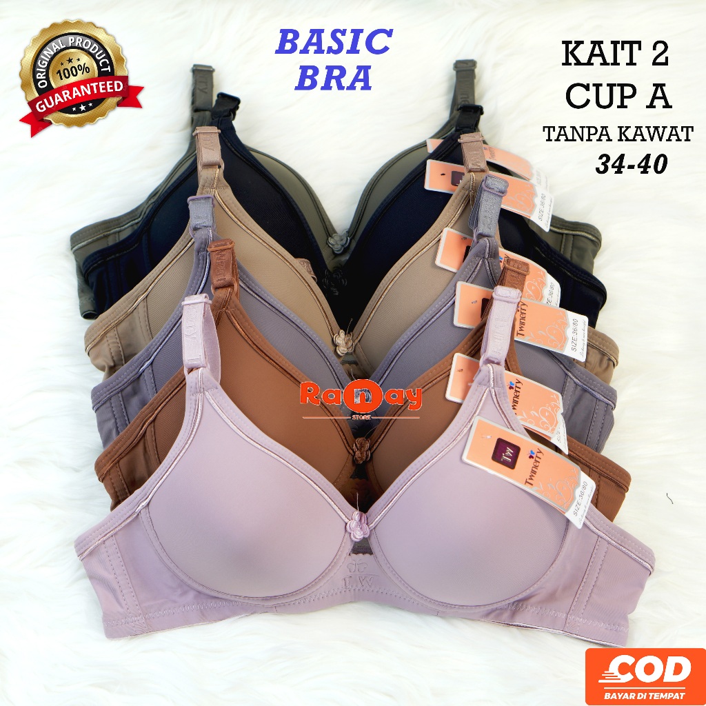 Jual BH BRA TWINERRY A5 KAIT 2 ORIGINAL | BH PEREMPUAN CUP A TANPA KAWAT PUSH UP BRA 34 - 36 ...