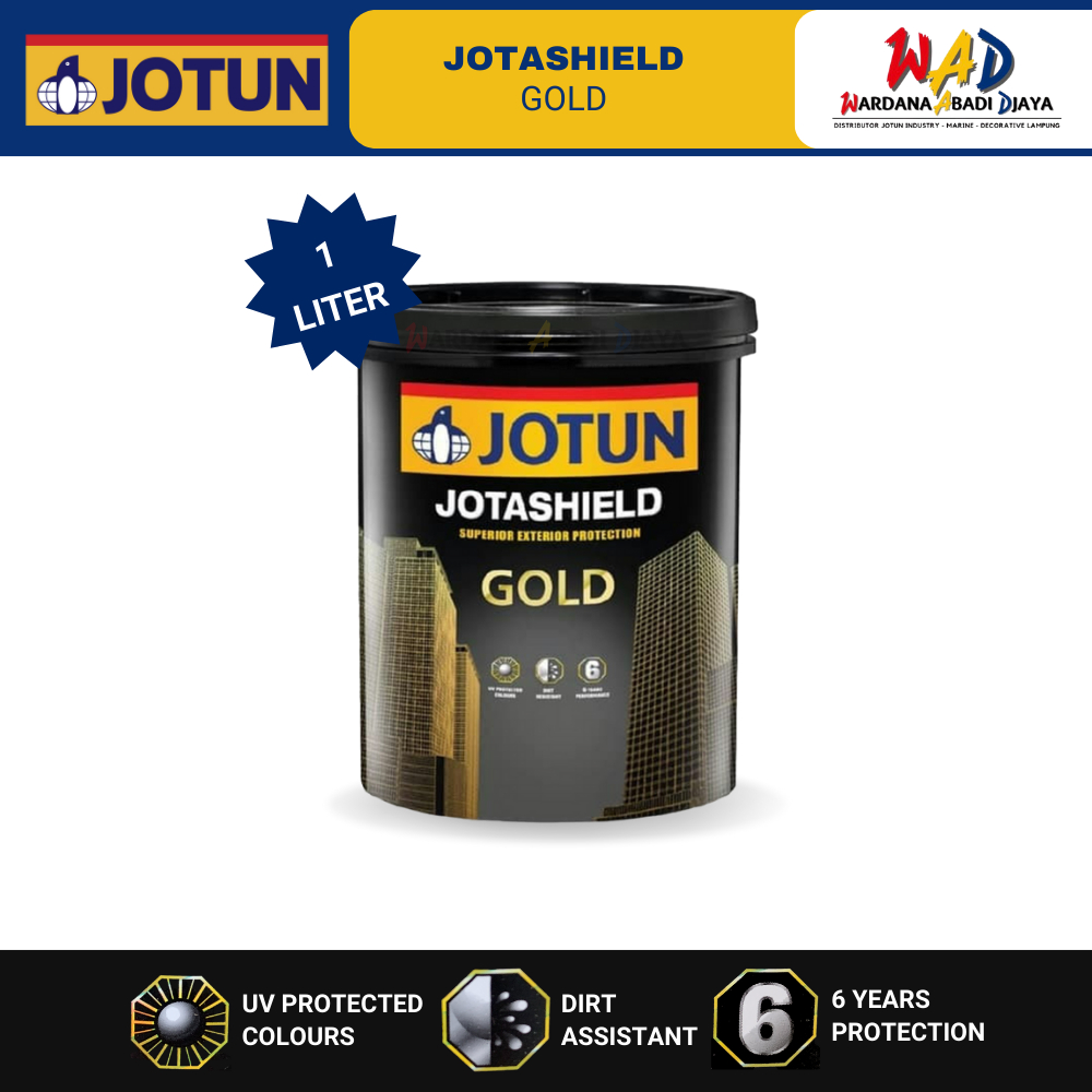 Jual CAT JOTUN EKSTERIOR - JOTASHIELD GOLD (HASIL WARNA EMAS DAN GLOSSY ...