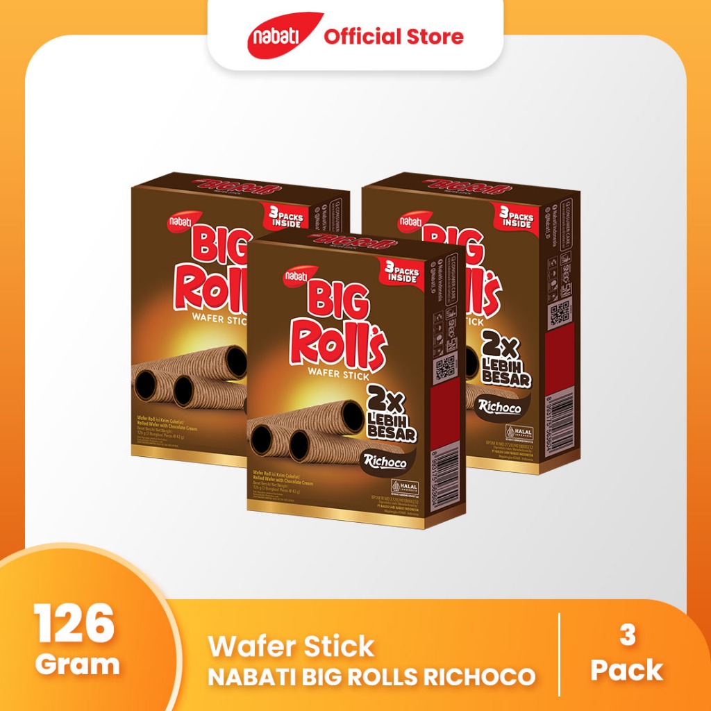 Jual Nabati ROLL'S BIG Richoco 126g (PAKET ISI 3) | Shopee Indonesia