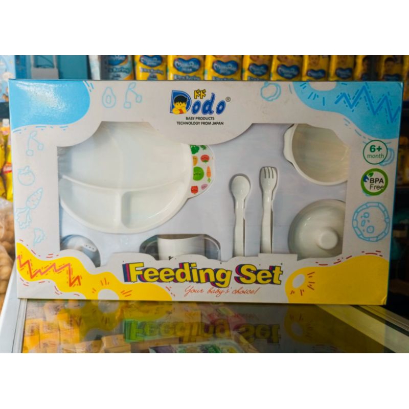 Jual Feeding Set Dodo 6+month warna putih | Shopee Indonesia