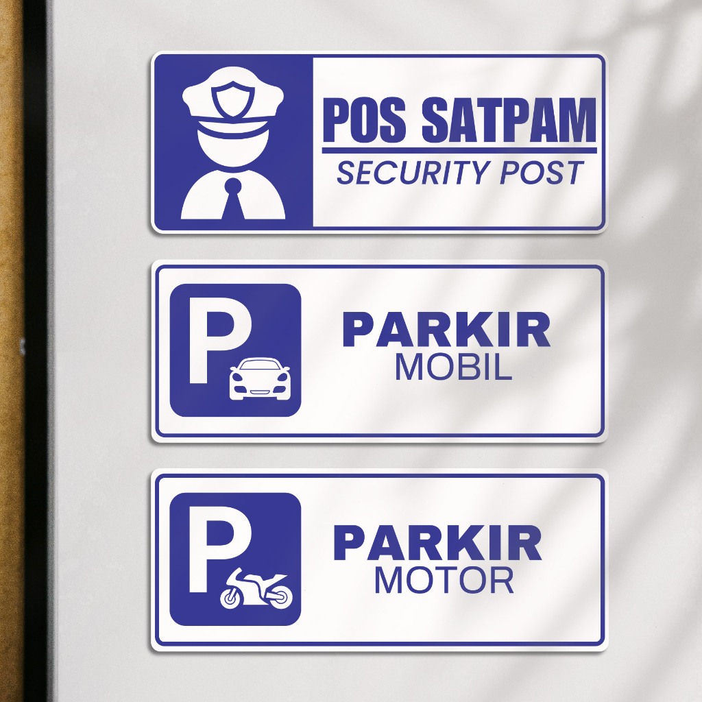 Jual Papan Tanda Parkir Mobil / Motor / Satpam | Signage Area Parkir ...