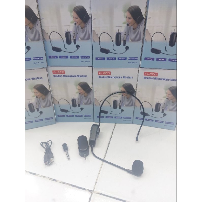 Jual Mic Bluetooth Microphone Bando Wearless Tanpa Kabel Fleco M 101 ...