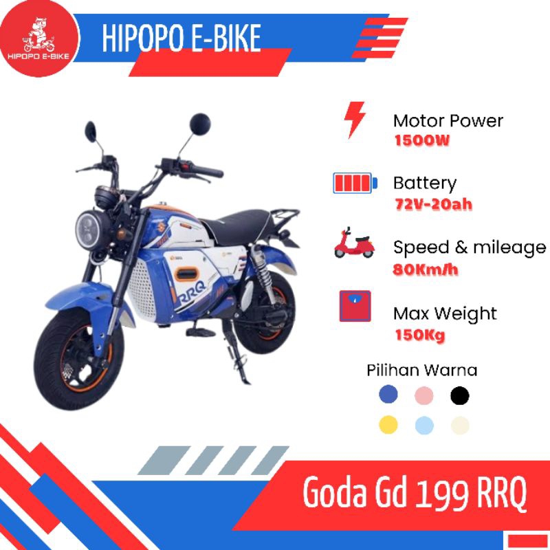 Jual Sepeda Motor Listrik Goda GD Mecha 199 Kingkong 1500 Watt ...