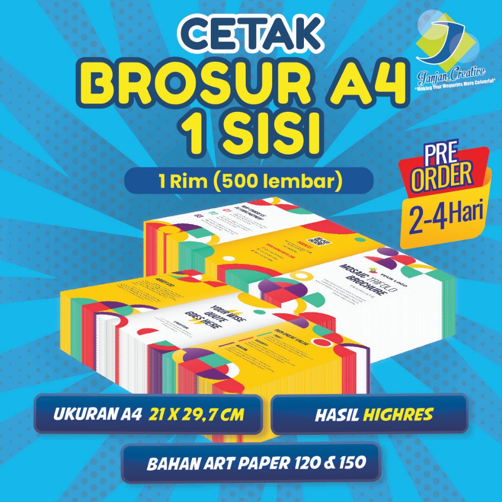 Jual CETAK BROSUR A4 1 SISI MURAH HIGH REST / BROSUR SEKOLAH/PPDB ...