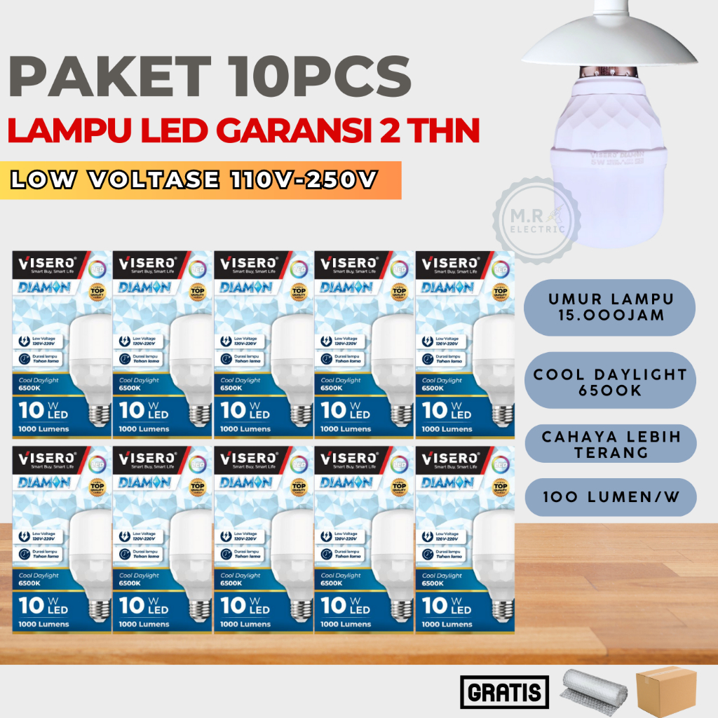 Jual Bohlam LED Kapsul Visero Diamon PAKET 10PCS 5W 10W 15W 20W Lampu LED Low Voltase Hemat ...