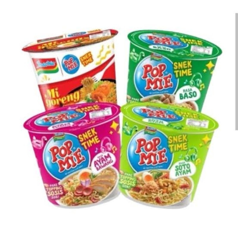 Jual Pop Mie Cup Mini Snek Time @ 2 Cups Varian Rasa Baso / Soto Ayam ...