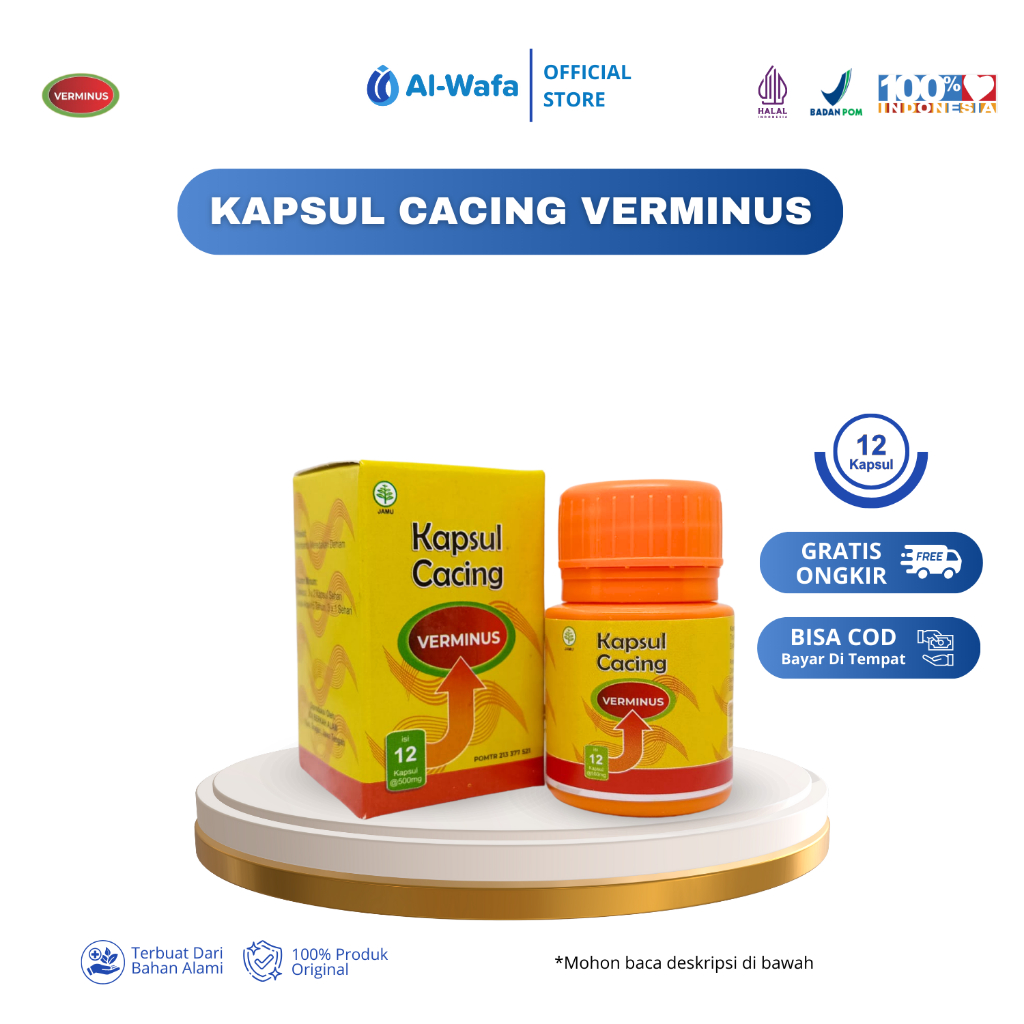 Jual VERMINUS kapsul cacing obat tipes dan penurun demam tinggi 12 ...
