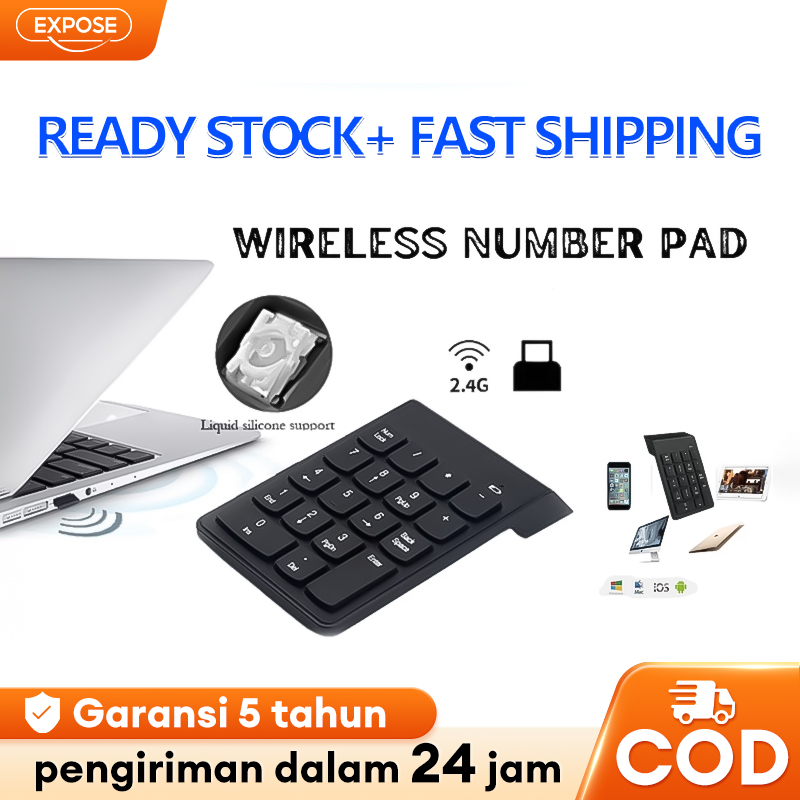Jual EXPOSE Keypad Numeric Wireless 2.4GHz 10 Meter Keypad | Shopee ...