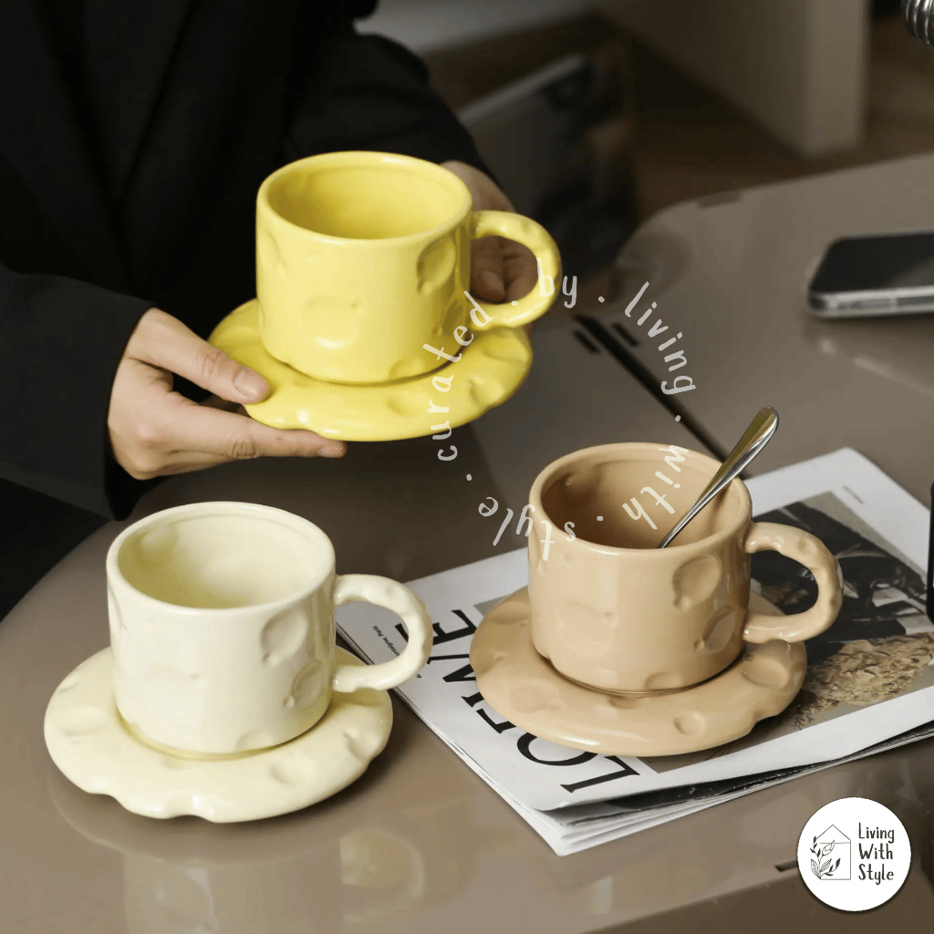 Jual Living With Style - Moon Aesthetic Ceramic Tea Cup / Cangkir Mug ...