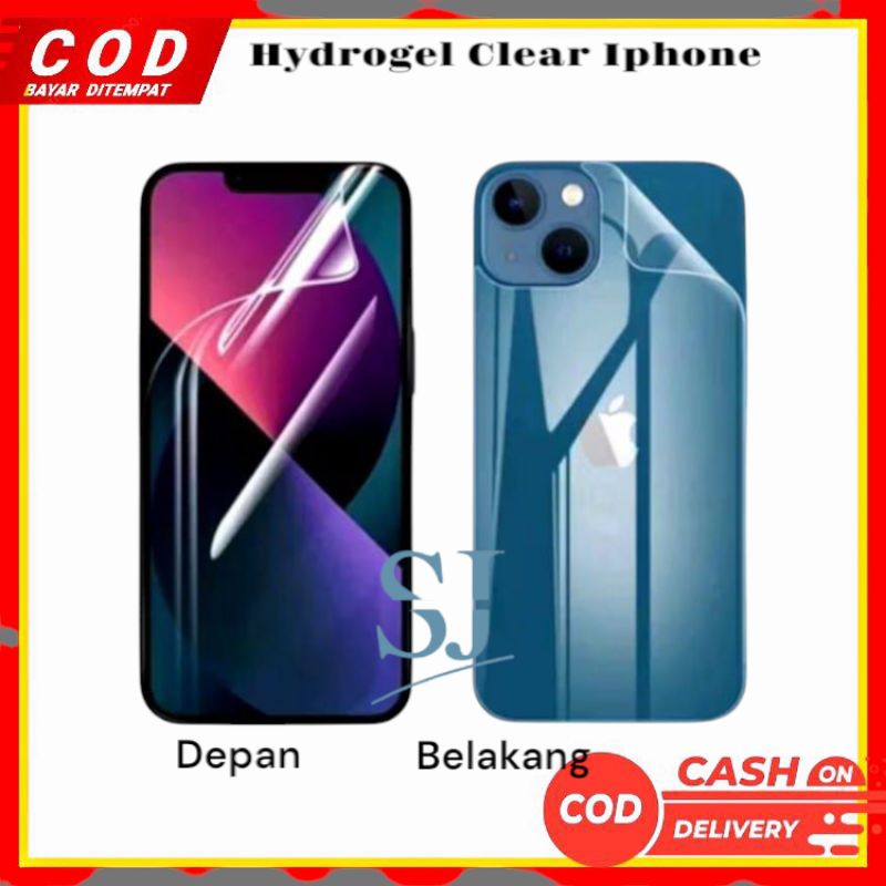 Jual Hydrogel Clear Iphone 16 15 14 13 12 11 6 7 8 Plus X Xs Max Xr ...