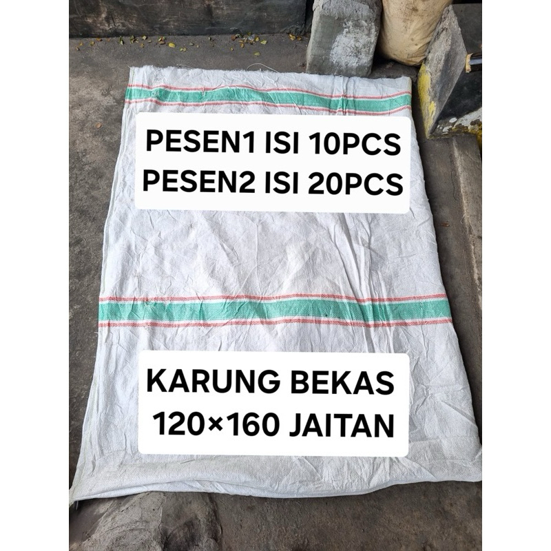 Jual KARUNG BEKAS JAITAN 120×160 JAITAN DI KLIM ISI 10 PCS | Shopee ...