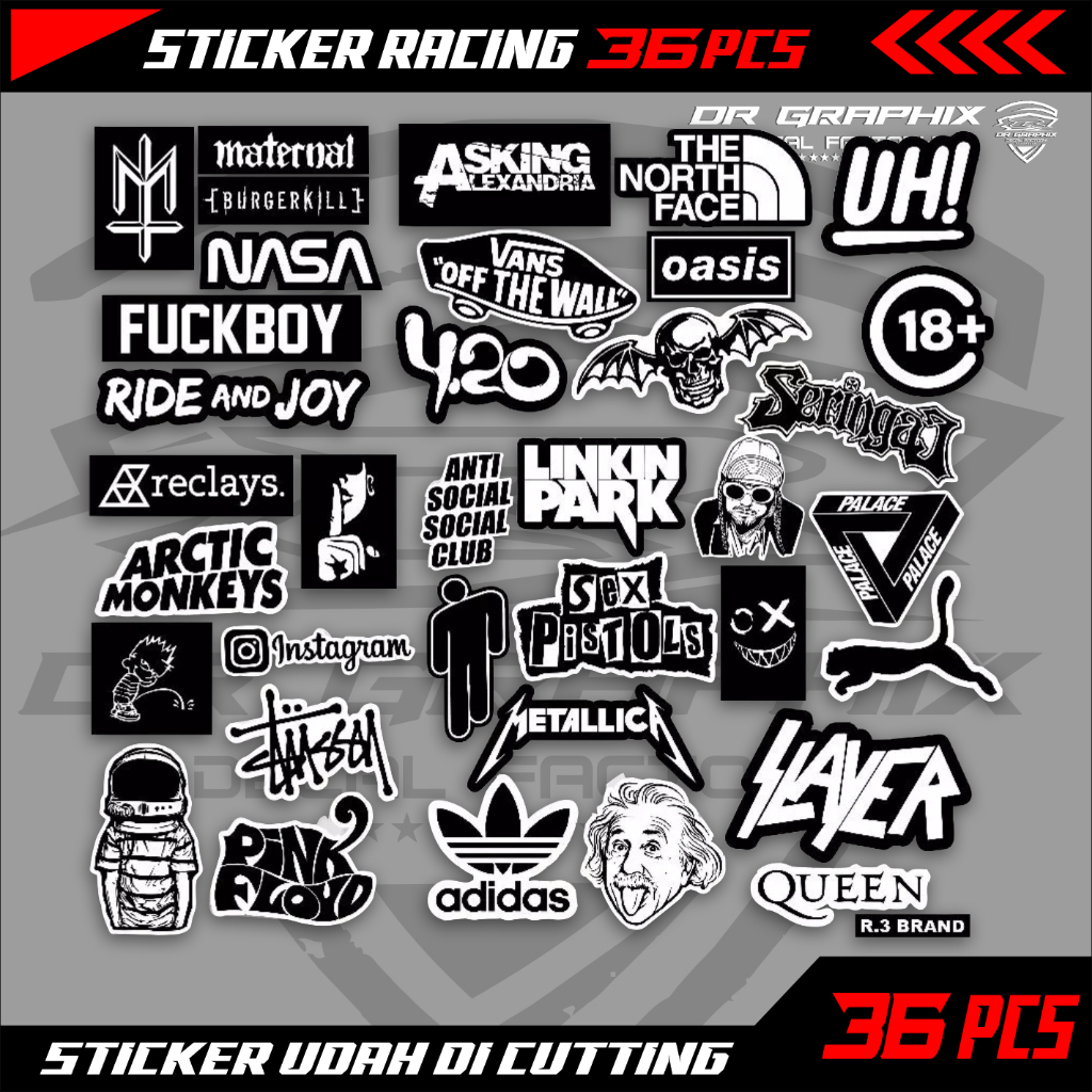 Jual Sticker Brand I Sticker Sponsor Udah Di Potong Tinggal Tempel ...