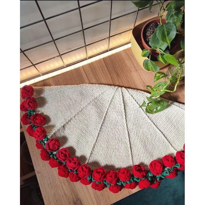 Jual Vest Rajut Rose / Selimut Viral Rose Handmade ,bisa costum warna ...